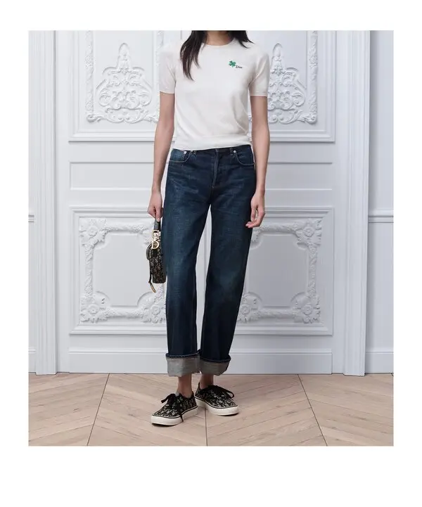Dior Short-sleeved Fitted Sweater