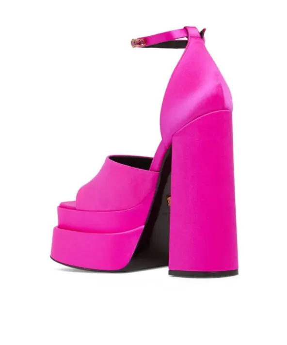 Versace Platform Satin Viscose Sandals