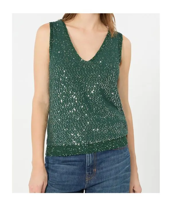 Max Mara Wkdmilord Sequin Embellished Sleeveless Top