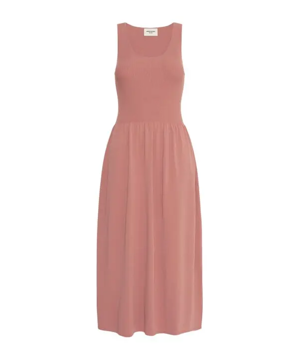 Max Mara Long Viscose Yarn Dress - Terracotta