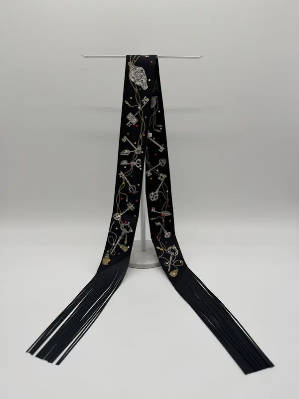 Hermès Les Cles A Pois Twilly Noir / Mordore / Blanc Leather - Multi