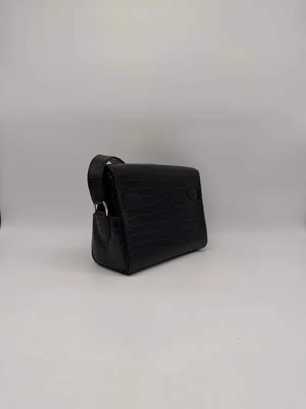 Hermès Kelly Messenger Matte Porosus Palladium Hardware