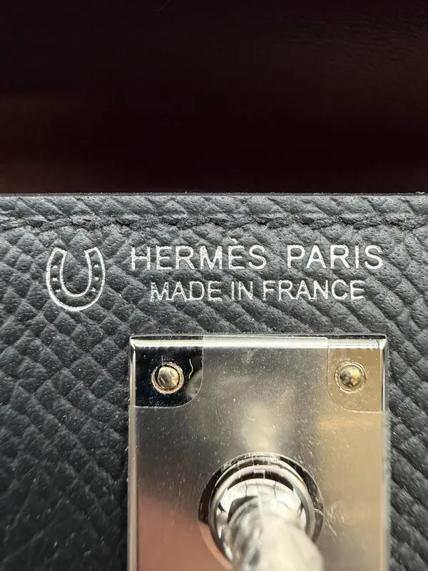 Hermès Mini Kelly Hss Verso / Bordeaux Epsom Palladium Hardware
