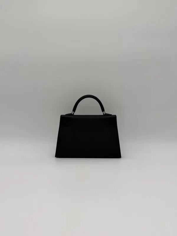 Hermès Mini Kelly Hss Verso / Bordeaux Epsom Palladium Hardware