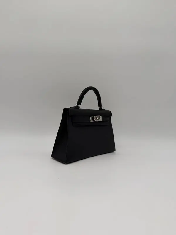Hermès Mini Kelly Hss Verso / Bordeaux Epsom Palladium Hardware