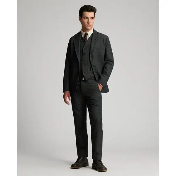 Ralph Lauren Wool-cotton Herringbone Vest