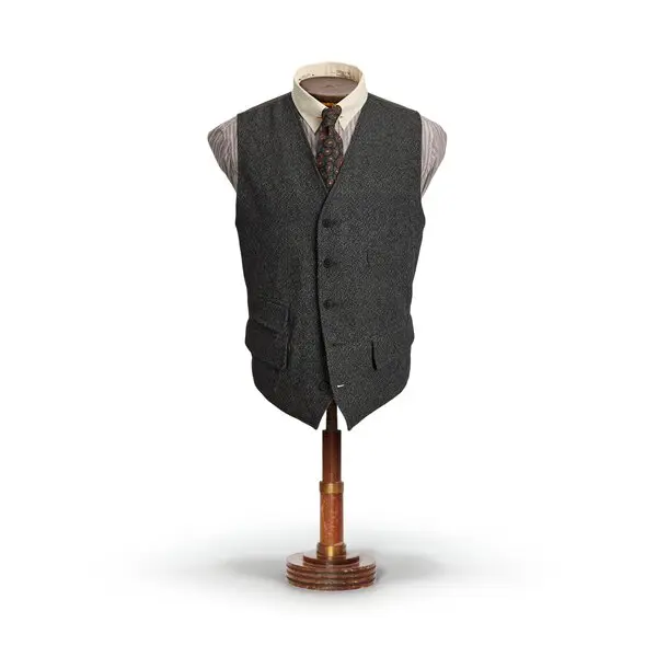 Ralph Lauren Wool-cotton Herringbone Vest
