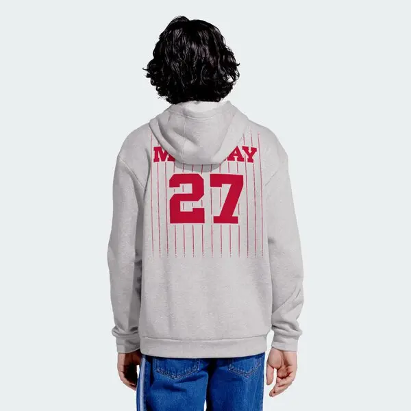 Adidas Fleece Hood Medium Grey Heather