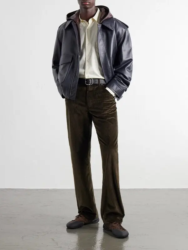 Loewe Straight-leg Cotton-corduroy Trousers - Brown
