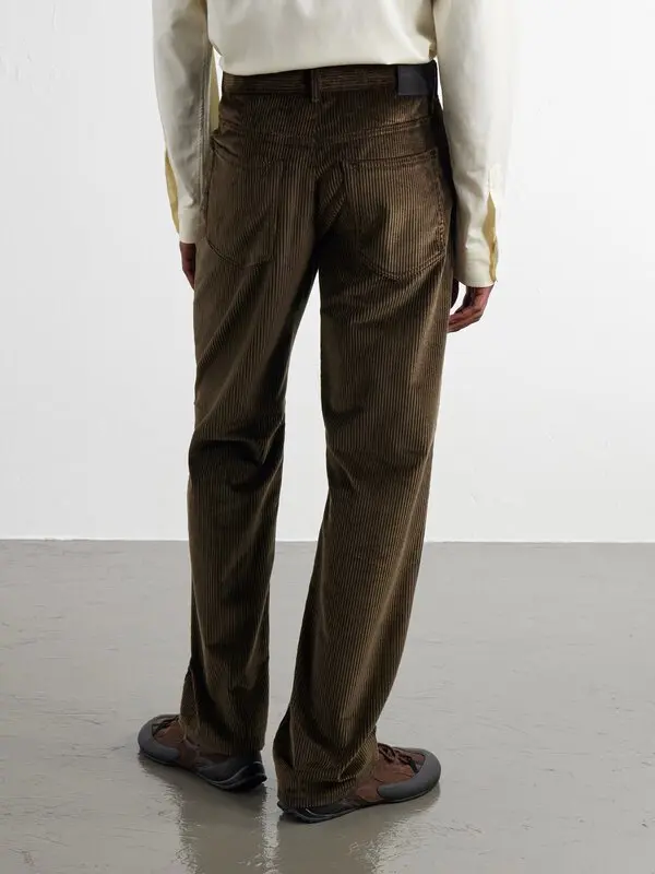 Loewe Straight-leg Cotton-corduroy Trousers - Brown