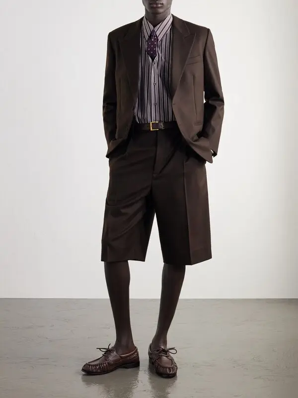 Saint Laurent Straight-leg Wool Shorts