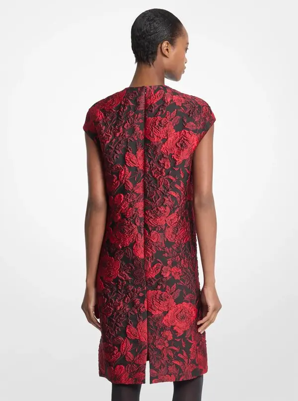 Michael Kors Rose Jacquard Shift Dress In Size By
