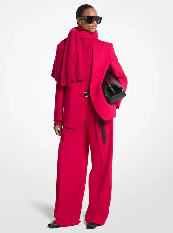 Michael Kors Nico Stretch Wool Crepe Blazer In Size By - Pink