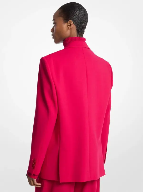 Michael Kors Nico Stretch Wool Crepe Blazer In Size By