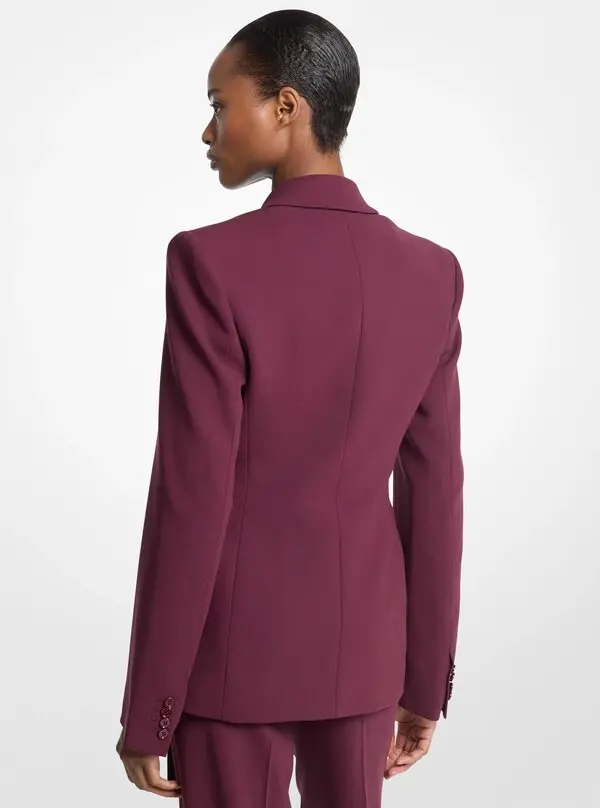 Michael Kors Georgie Stretch Wool Crepe Blazer In Size By
