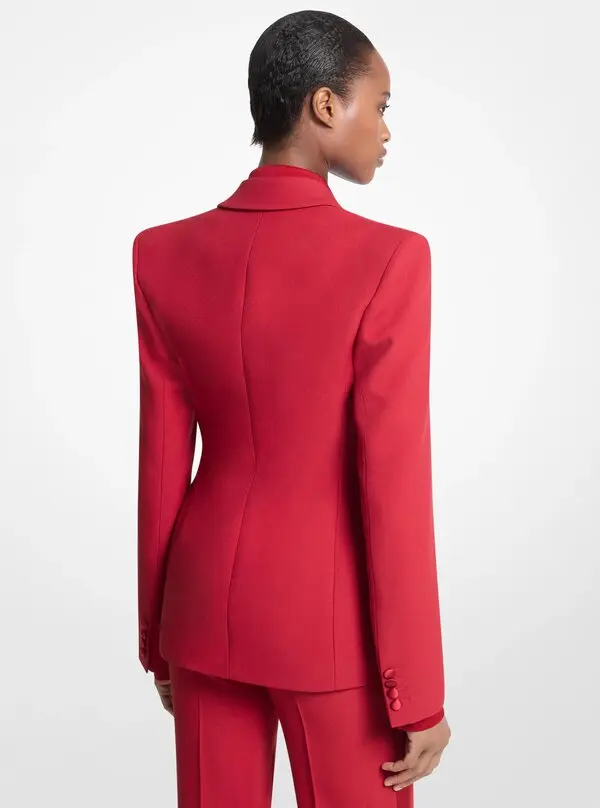 Michael Kors Georgie Double Crepe Sablé Blazer In Size By