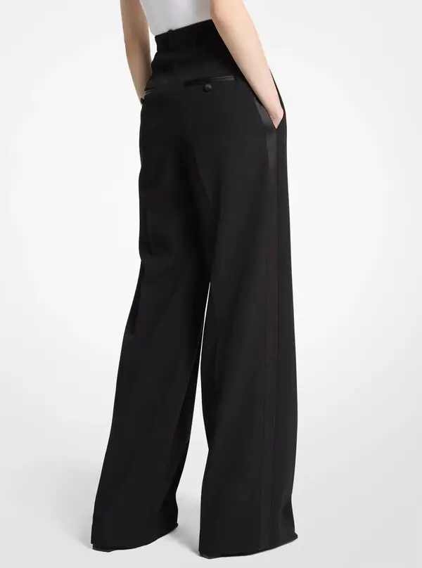 Michael Kors Wool Gabardine Tuxedo Trousers