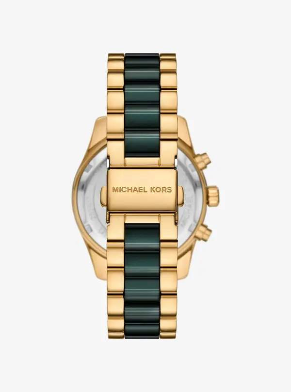 Michael Kors Lexington Pavé -tone And Ceramic Watch In By