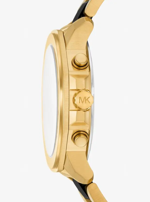 Michael Kors Oversized Prescott -tone And Ceramic Watch In By