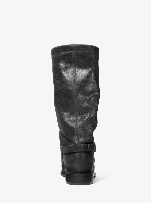 Michael Kors Harleigh Distressed Leather Boot In Size By