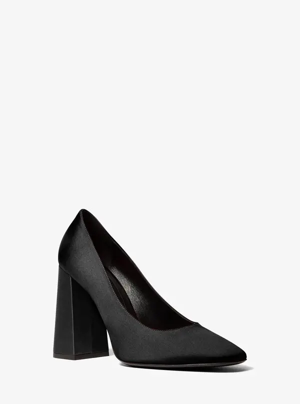 Michael Kors Anna Satin Pumps In Size By - Black
