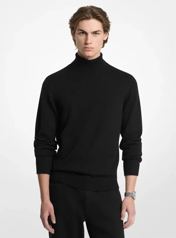 Michael Kors Merino Wool Turtleneck Sweater In Size By