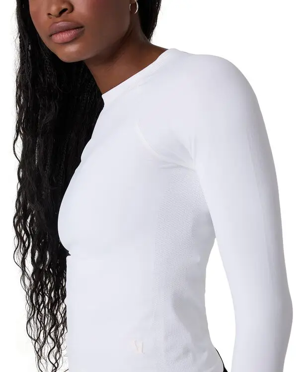 Vuori Long Sleeve Surge Seamless Tee - White
