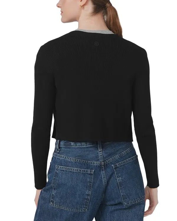 POINT Classic Cropped Cardigan - Black