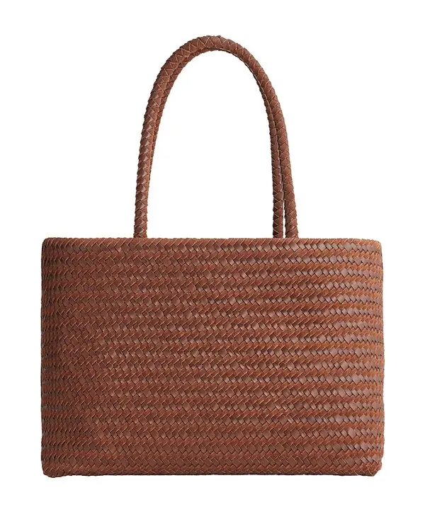 Madewell Suede Leather Handwoven Tote - Mocha