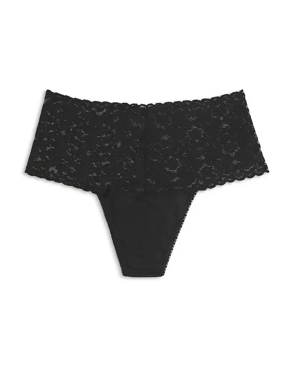 Hanky Panky Lace Retro Thong - Black
