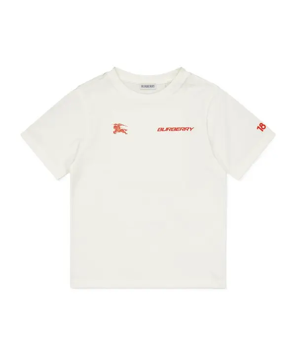 Burberry Crewneck Short Sleeve T-shirt With Printed Detail