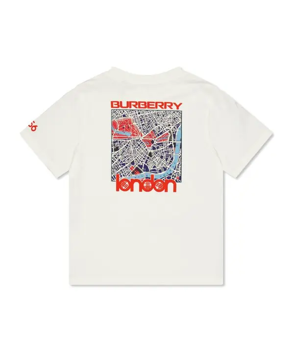 Burberry Crewneck Short Sleeve T-shirt With Printed Detail