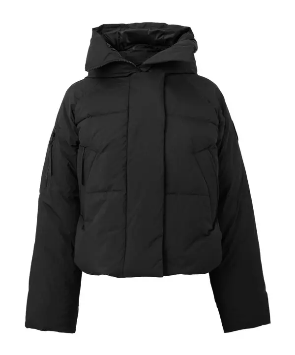 Canada Goose Hooded Short Puffer Jacket - Black