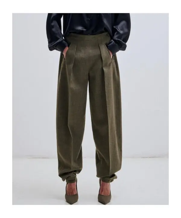 DARKPARK Taylor Wool Sailor Trousers - Green