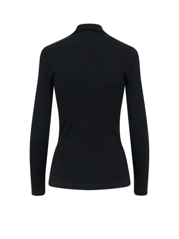 Max Mara Wool Jersey Polo-neck Sweater
