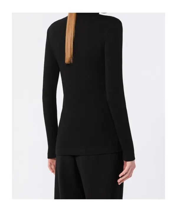 Max Mara Wool Jersey Polo-neck Sweater