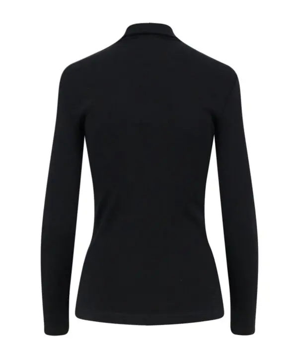 Max Mara Ribbed-knit Roll-neck Sweater - Black