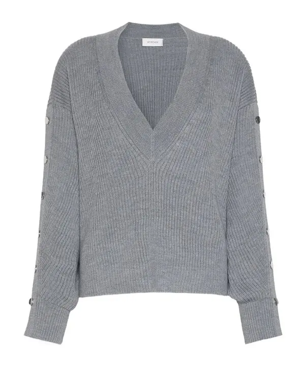 Sportmax Ribbed-knit Sweater - Medium Gray
