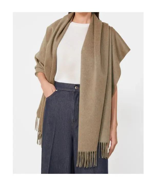 Max Mara Fringed Logo-embroidered Scarf