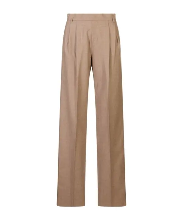 Max Mara Tailored Pleated Trousers - Sand-colored