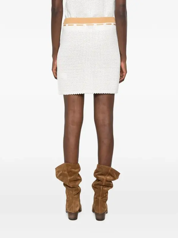 Casablanca Openknit Drawstring Mini Skirt