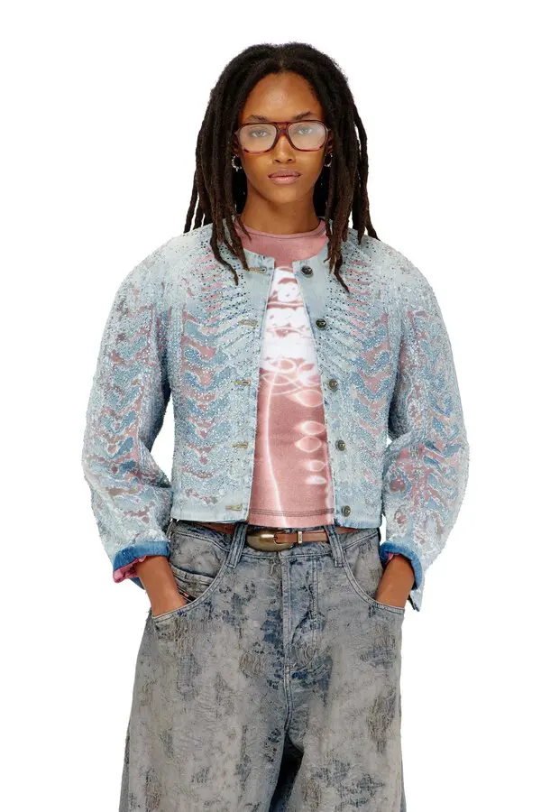 DIESEL® Microstone Devoré Denim Jacket