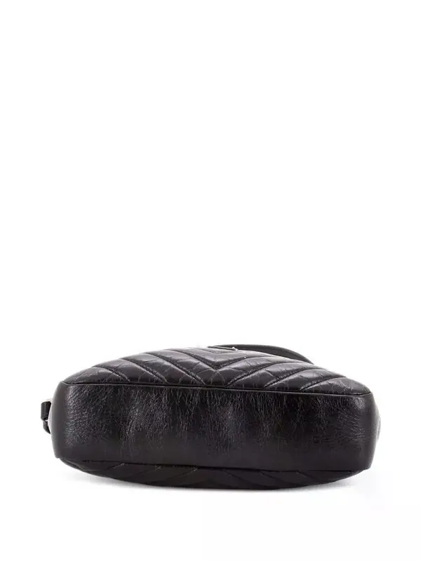 Saint Laurent Lou Camera Bag Matelasse Chevron Leather Small Crossbody Bag - Black