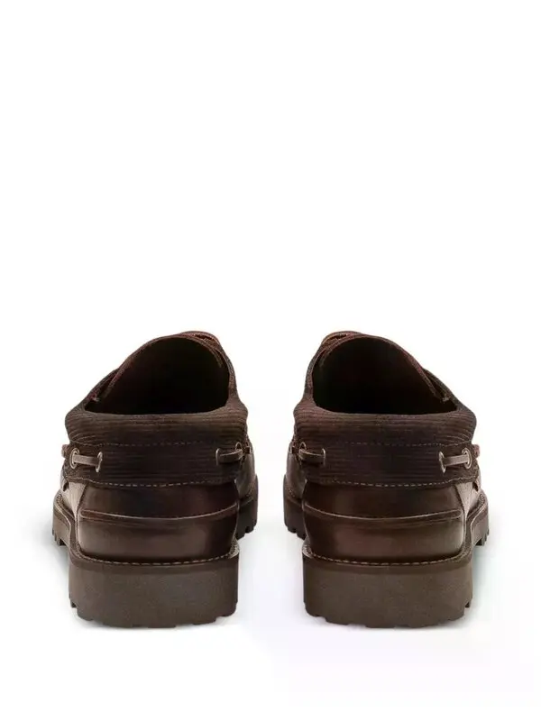 Barbour Re-engineered Deck Leather Boat Shoes - Brown