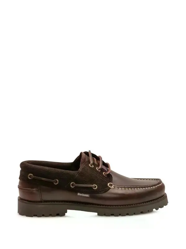 Barbour Re-engineered Deck Leather Boat Shoes - Brown