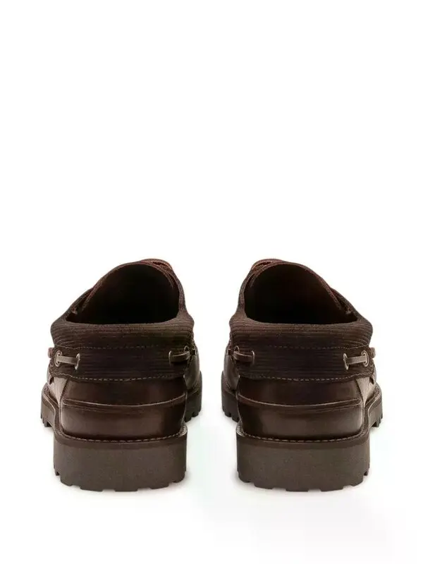 Barbour Re-engineered Deck Leather Boat Shoes - Brown