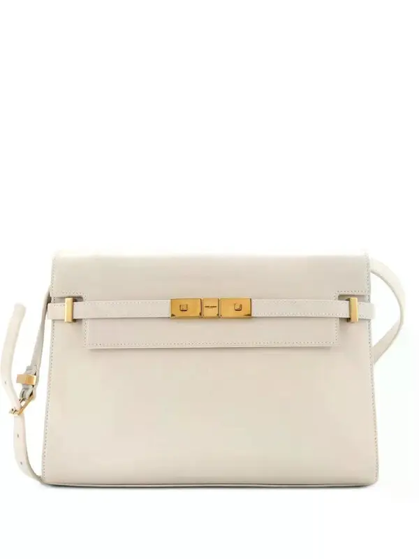 Saint Laurent Manhattan Leather Medium Shoulder Bag - White