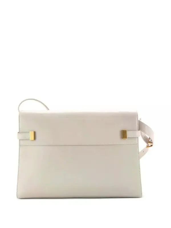 Saint Laurent Manhattan Leather Medium Shoulder Bag - White