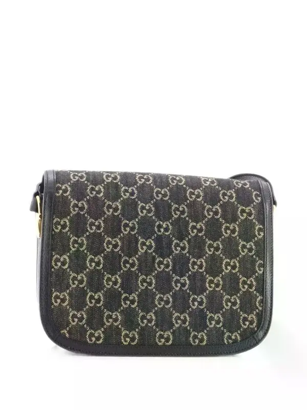 Gucci Horsebit 1955 Gg Denim Small Shoulder Bag