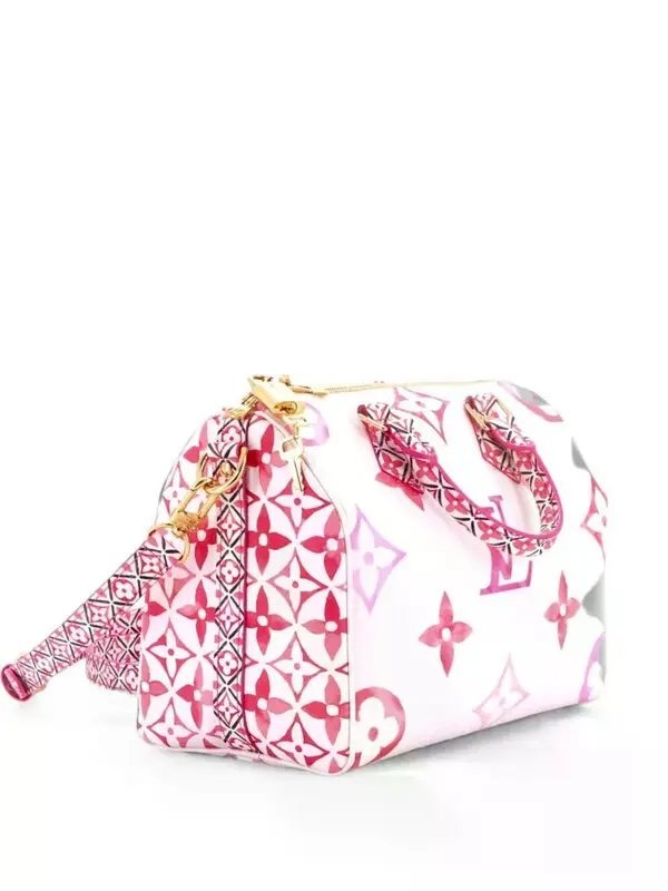 LOUIS VUITTON Speedy Bandouliere Bag The Pool Monogram Watercolor Giant 25 Crossbody Bag - Pink